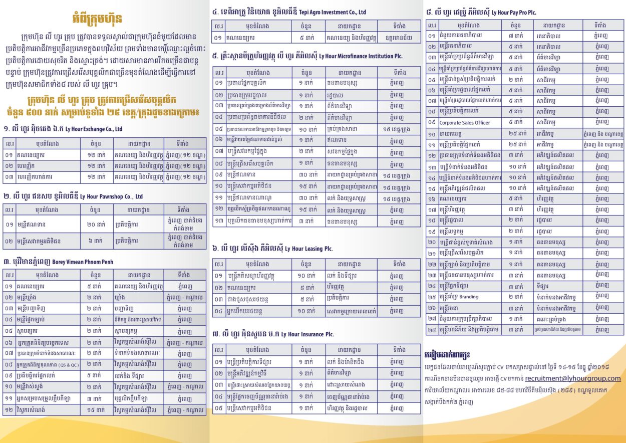 FridayNovember16th, 2018 – Lyhour Group